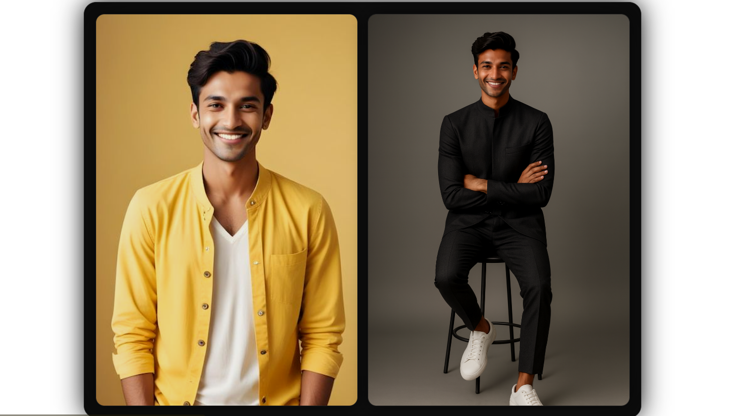 Confident Sitting Pose AI Image | Text To Image AI - Text To Image AI